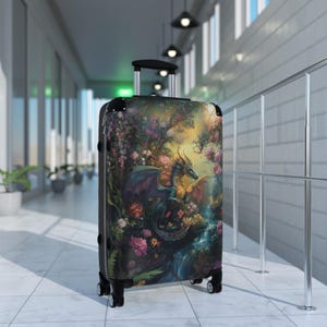 Dragon Suitcase Garden Dragon Luggage. Fantasy Lover Gift Beautiful ...
