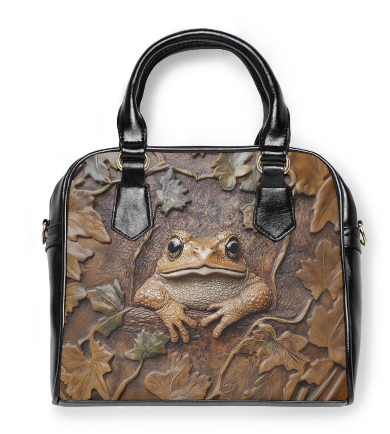 Frog Purse! Faux Leather Frog Handbag: Nature Lover Bullfrog Purse ...