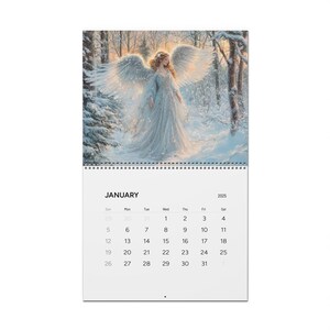 Angel Wall Calendar 2025, Religious Calendar, Heavenly Angelic Month ...