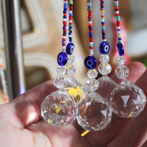 8" Seed Bead Mix Strand Suncatcher Crystal - Evil Eye - Etsy