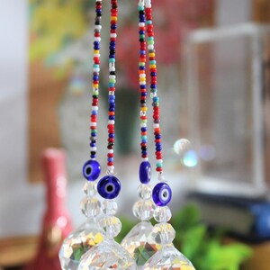8" Seed Bead Mix Strand Suncatcher Crystal - Evil Eye - Etsy