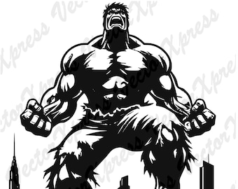 Superhero Silhouette Cut Files: Vector Graphic, Multiple Formats, High ...