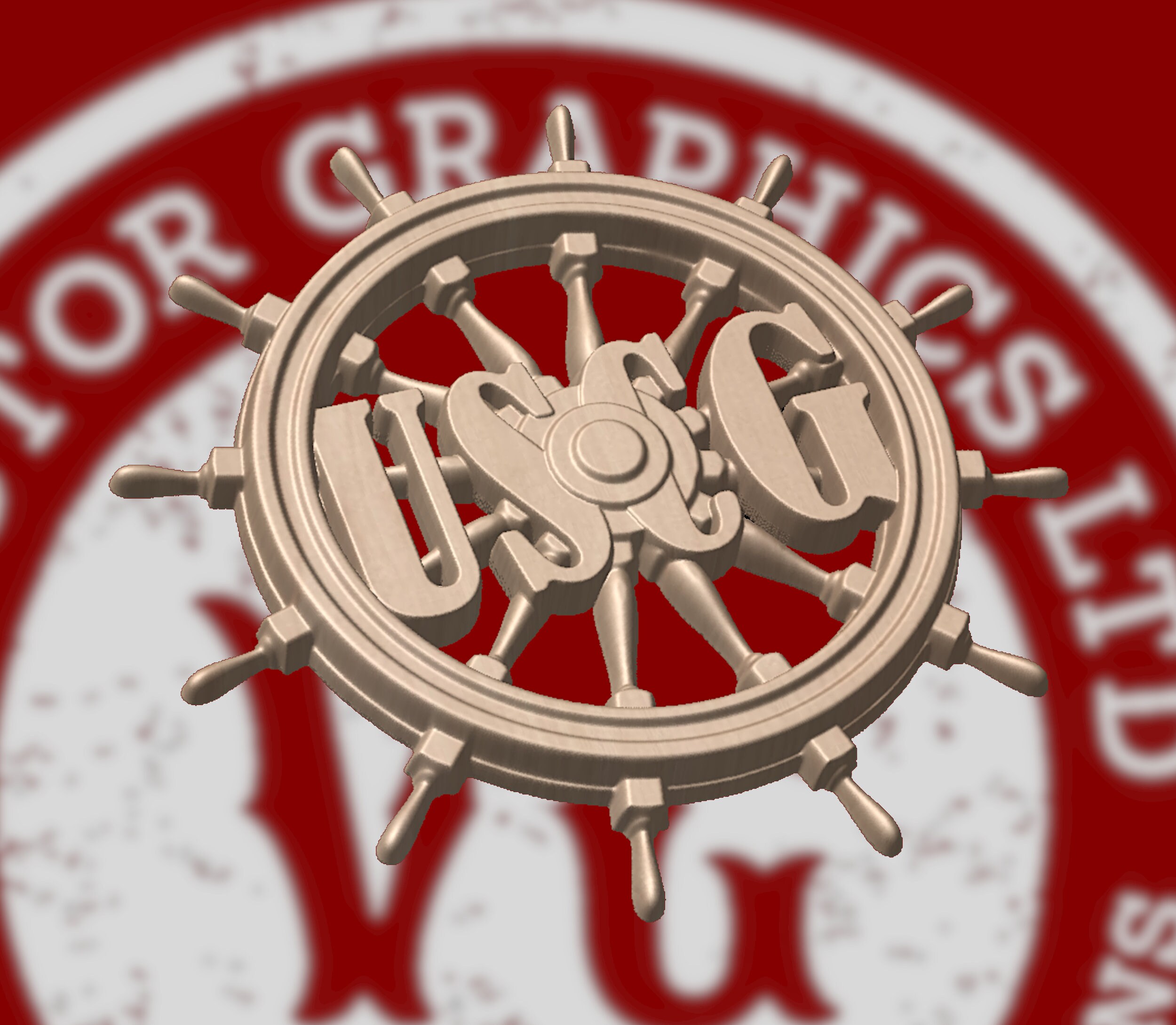 US Military Ship Wheel 3D STL Model for CNC Routers & 3D Printers - Etsy
