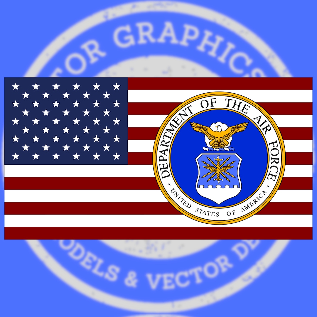 US Military Flag Vector Cut File for CNC Routers, Lasers, Cricut ...