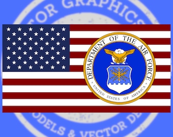 US Military Flag Vector Cut File for CNC Routers, Lasers, Cricut ...