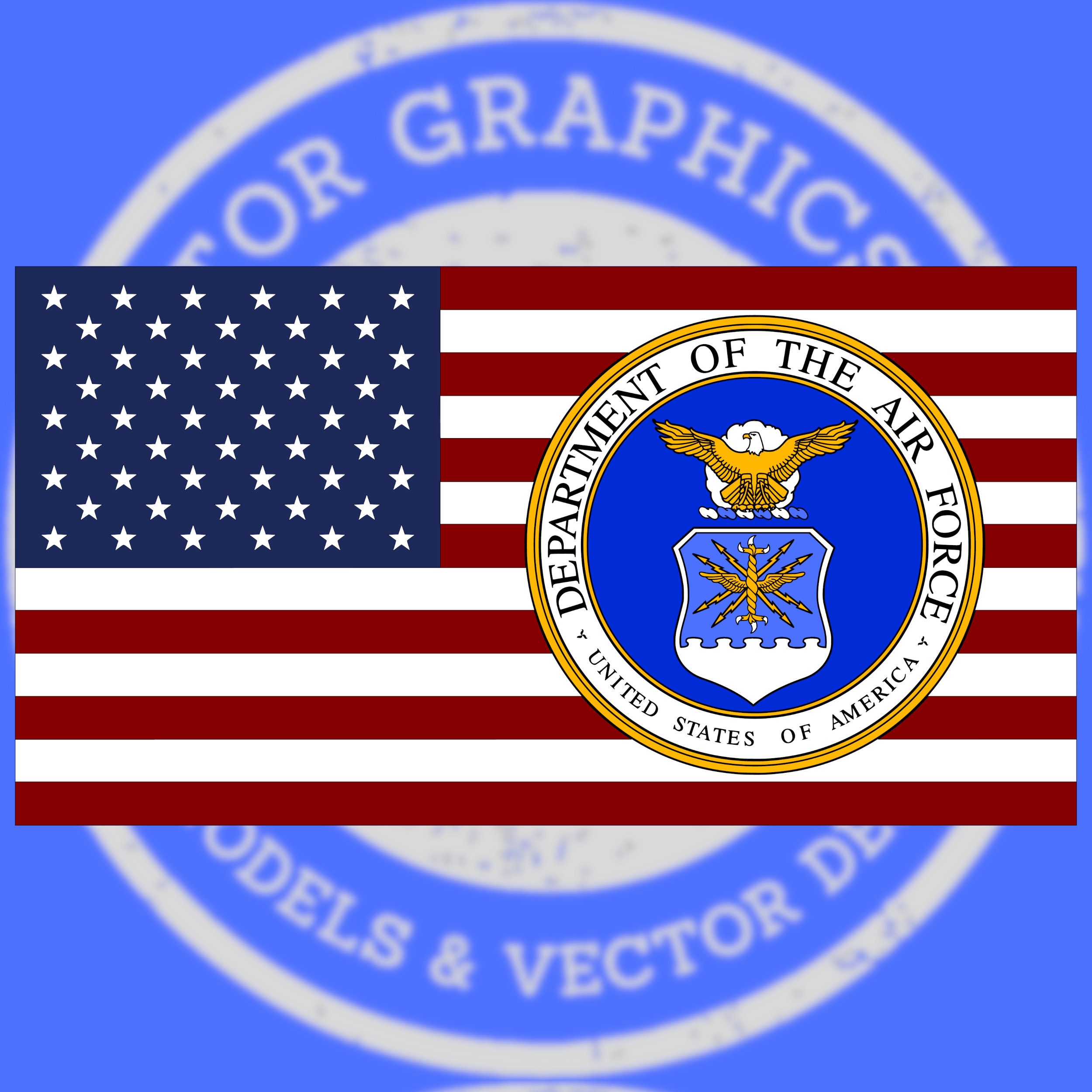 US Military Flag Vector Cut File for CNC Routers, Lasers, Cricut ...