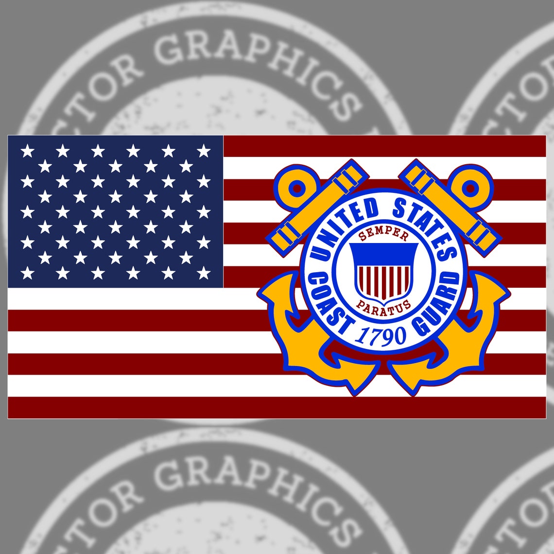 US Military Flag Vector Cut File for CNC Routers, Lasers, Cricut ...