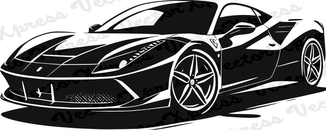 Sports Car Cut Files: Vector Graphic, Multiple Formats, High-quality - Etsy