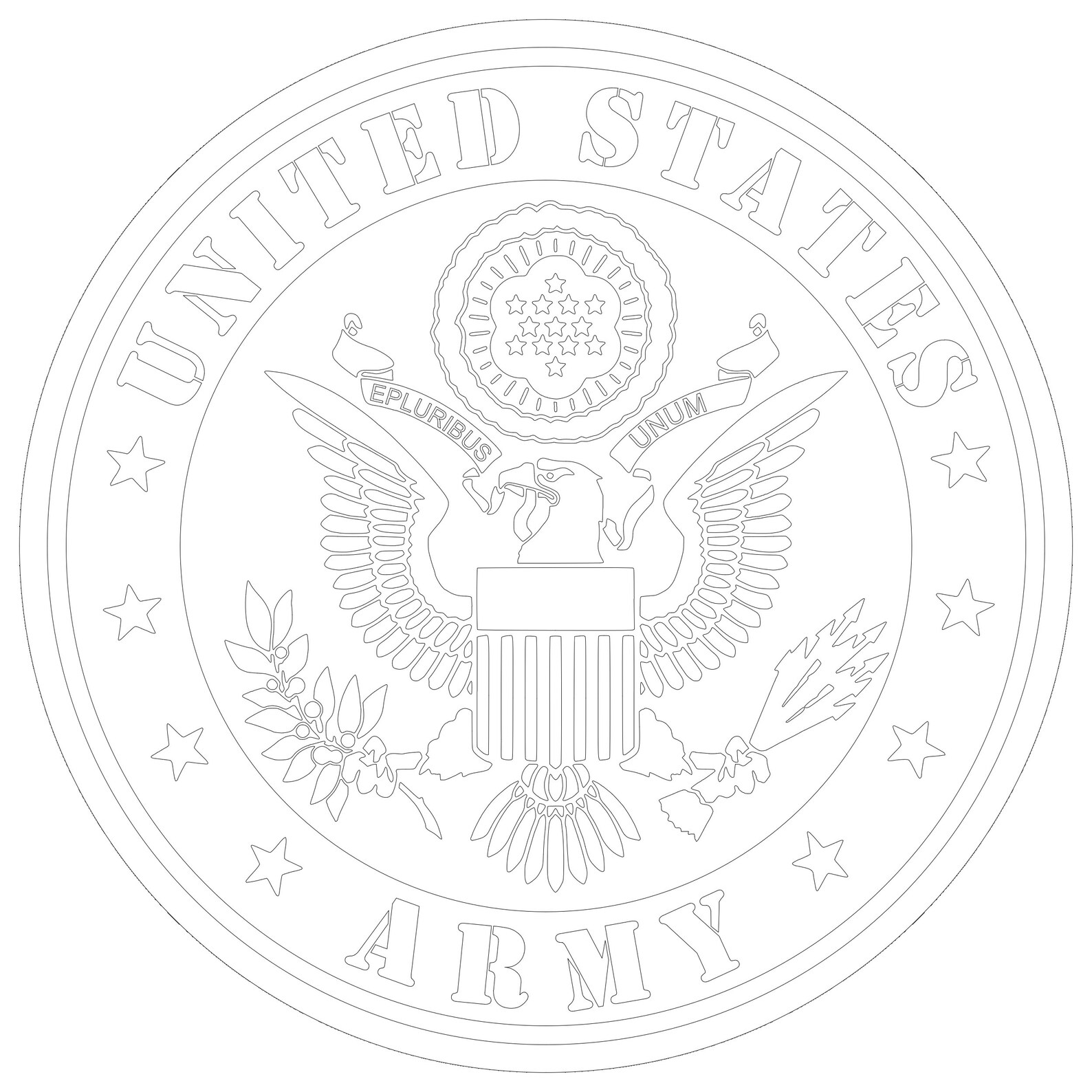 US Military Vector Cut File for CNC Routers, Lasers, Cricut ...