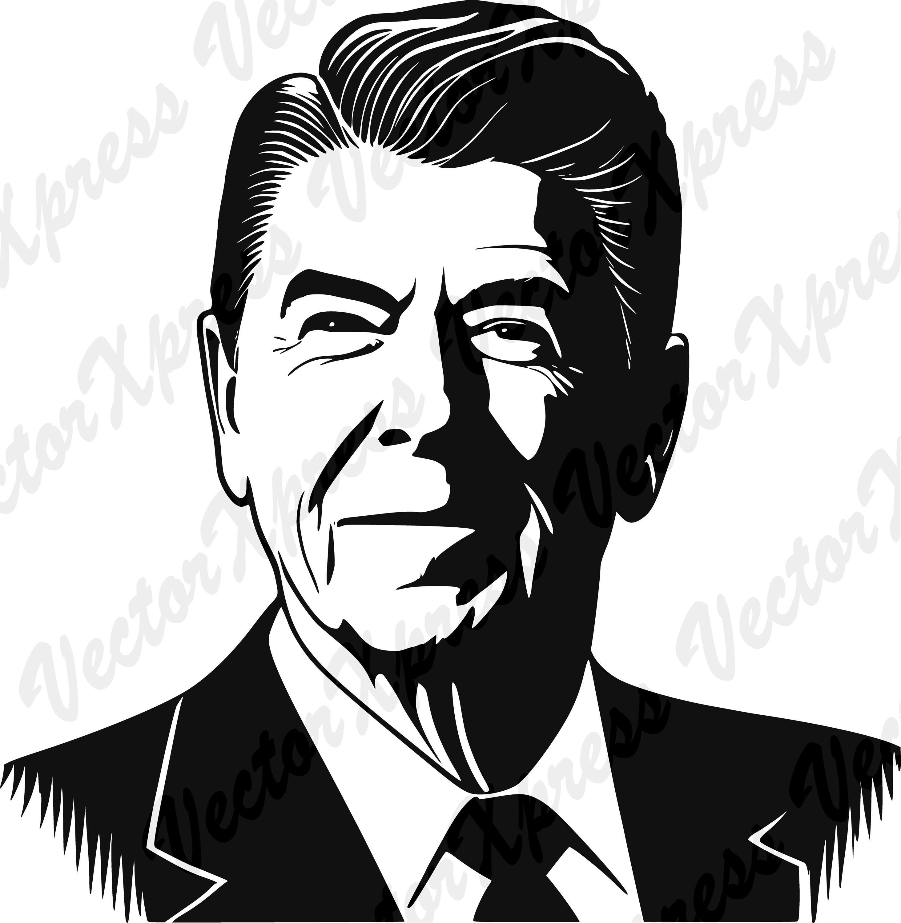 Reagan Vector Graphic - Etsy