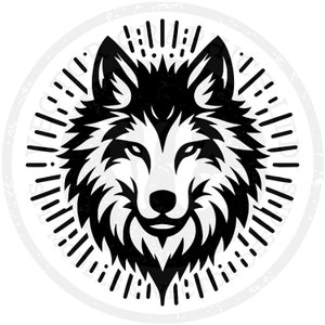 Wolf Face Silhouette Cut Files: Vector Graphic, Multiple Formats, High ...