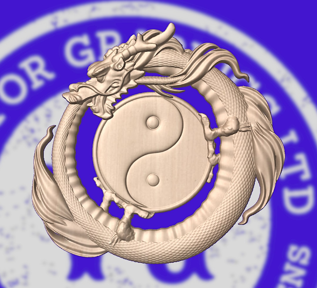 Dragon Yin Yang 3D STL Model for CNC Routers & 3D Printers - Etsy