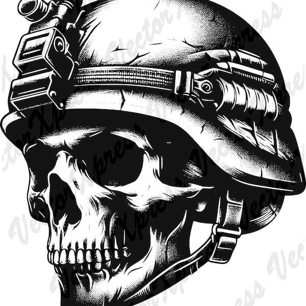 Skull Military Helmet - Etsy