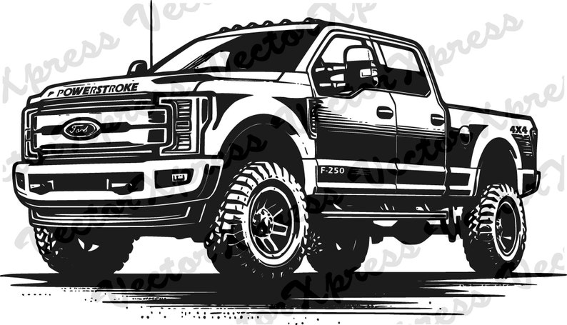 Truck 2500 4X4 Cut Files: Vector Graphic, Multiple Formats, High ...