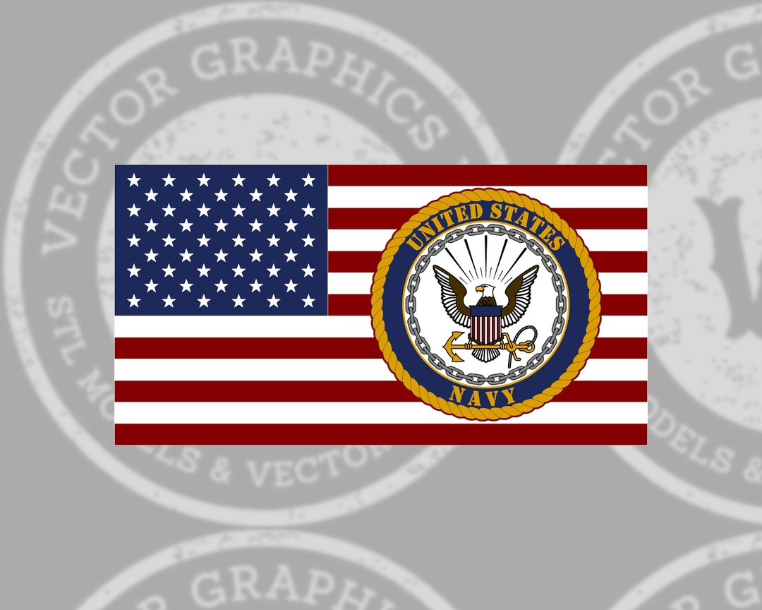 US Military Flag Vector Cut File for CNC Routers, Lasers, Cricut ...