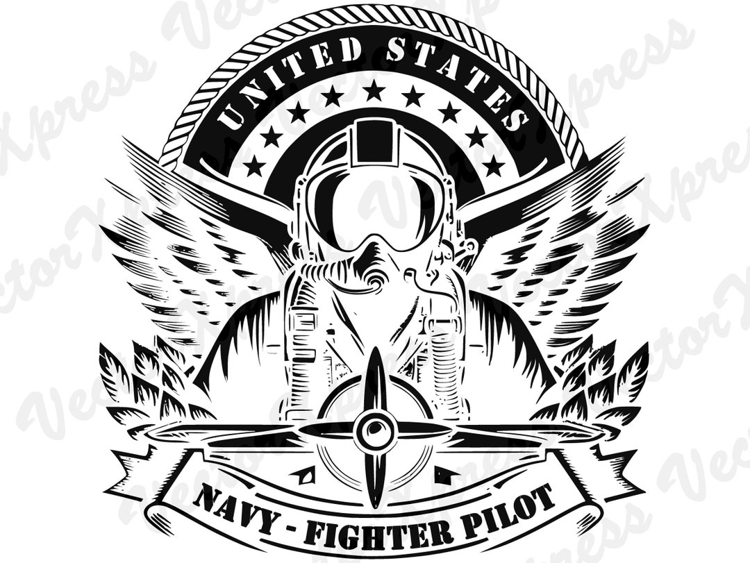 US Military Fighter Pilot Cut Files: Vector Graphic, Multiple Formats ...