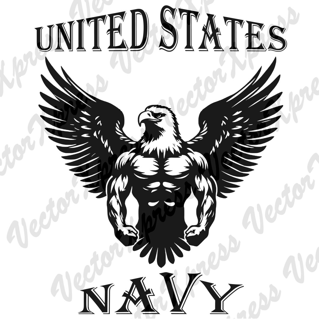 US Military Fighting Eagle Silhouette Cut Files: Vector Graphic ...