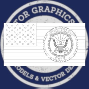 US Military Flag Vector Cut File for CNC Routers, Lasers, Cricut ...
