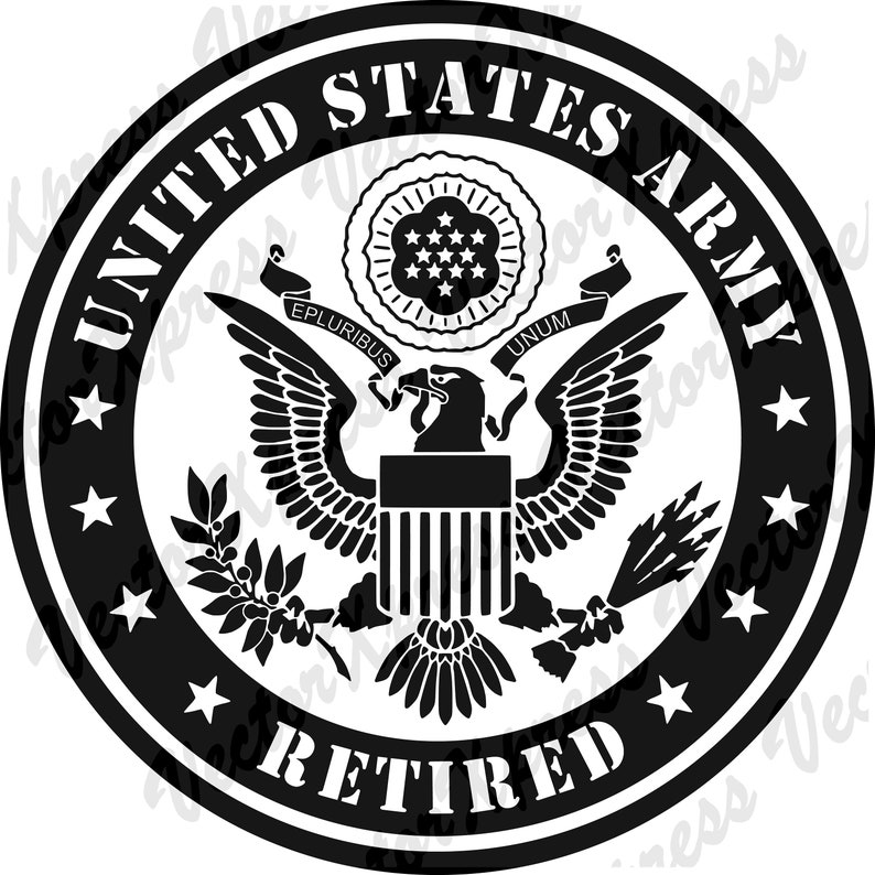 US Military Retired Medallion Cut Files: Vector Graphic, Multiple ...