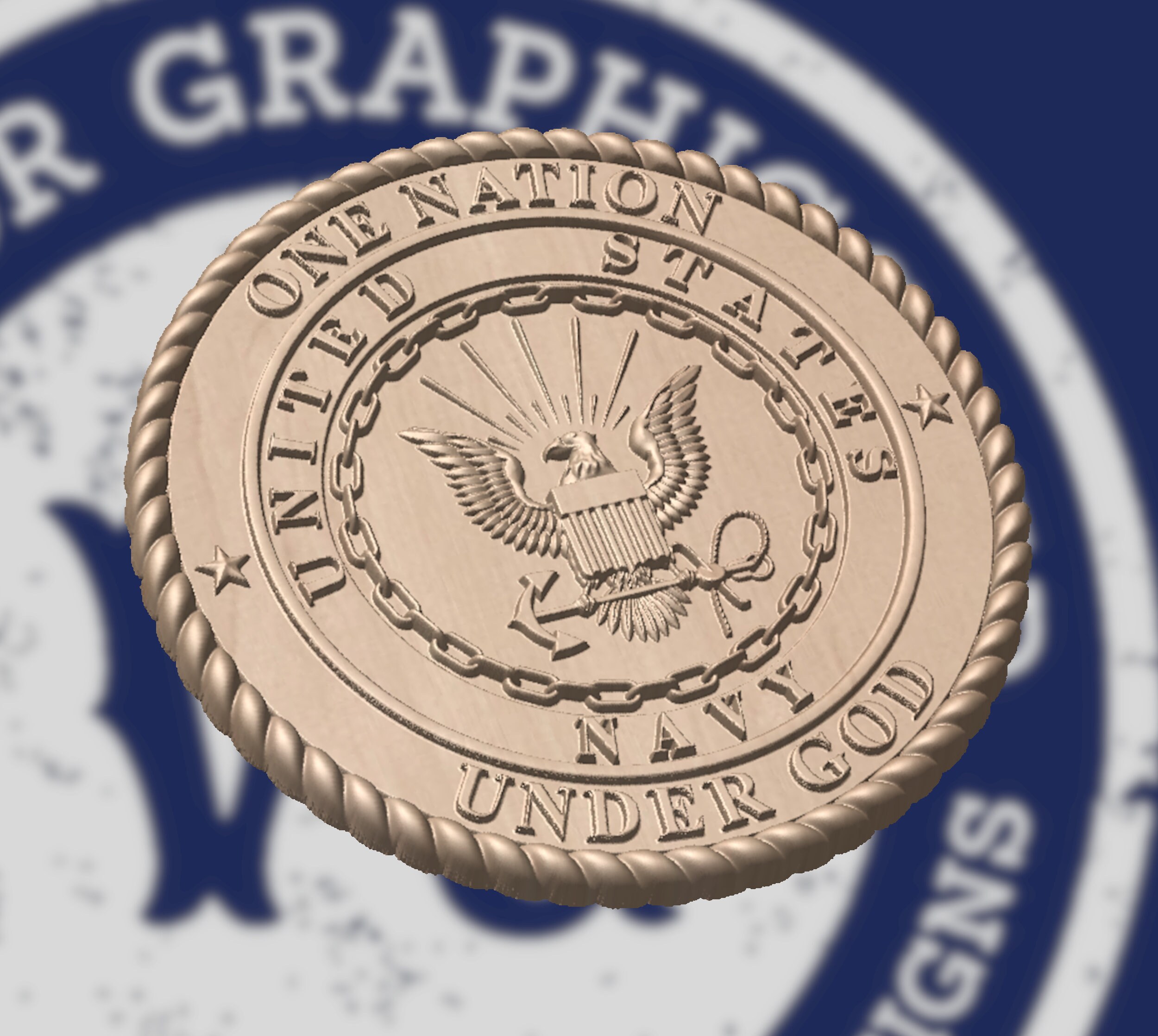US Military Seal 3D STL Model for CNC Routers & 3D Printers - Etsy