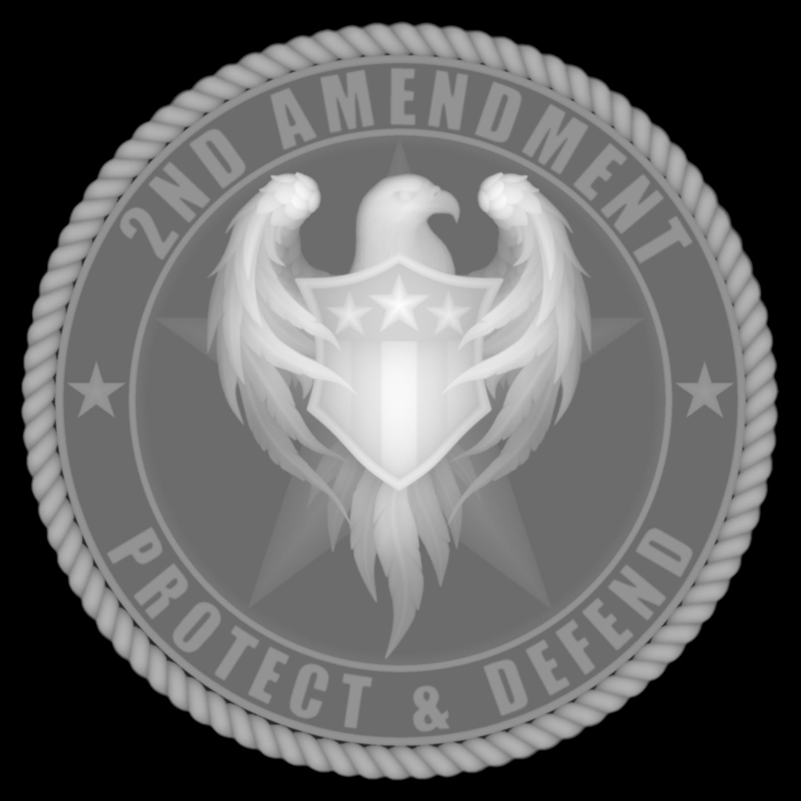 2nd Amendment Seal 3D STL Model for CNC Routers & 3D Printers - Etsy