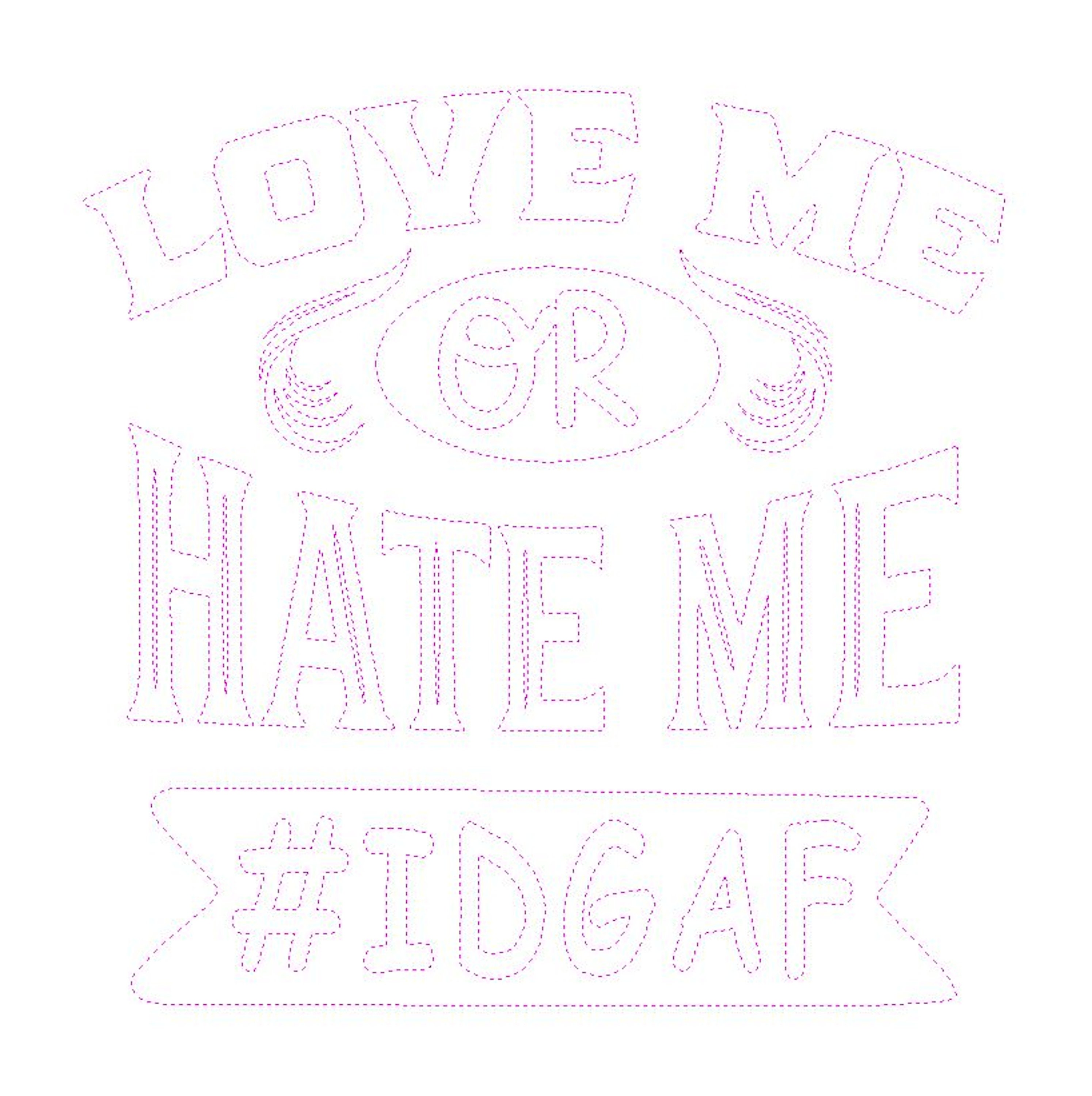 IDGAF Sarcasm Quote Vector File for CNC Routers, Lasers, Cricut ...