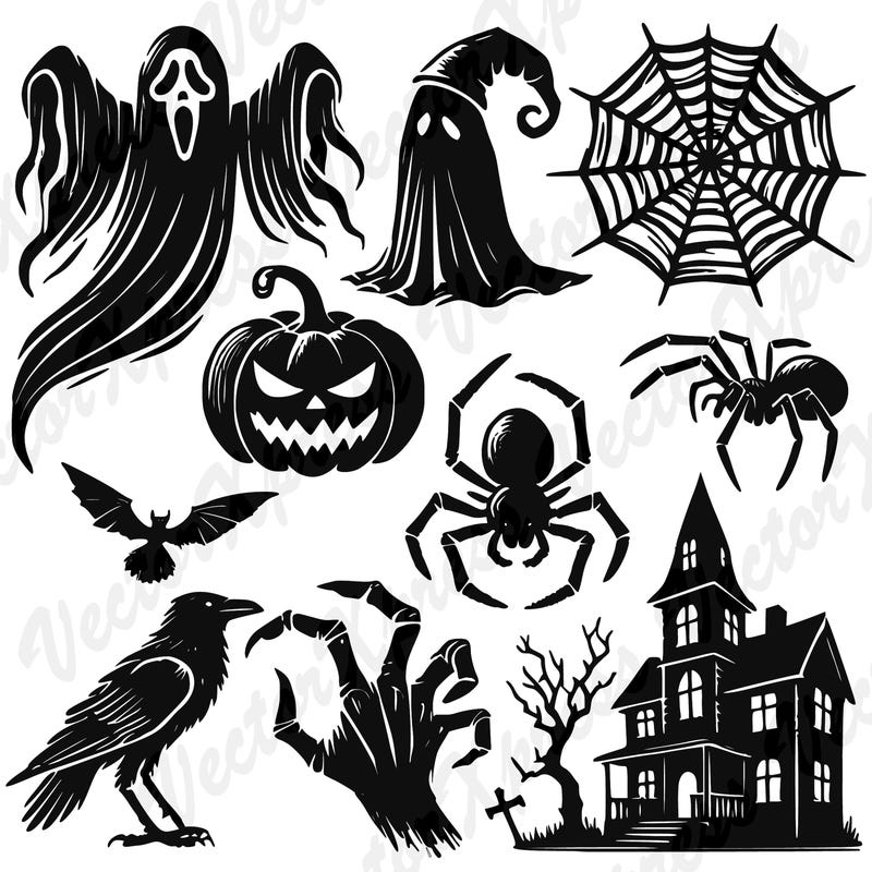 Halloween Vector Bundle - Etsy