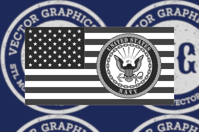 US Military Flag Vector Cut File for CNC Routers, Lasers, Cricut ...