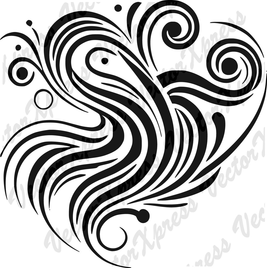 Abstract Design Cut Files 01: Vector Silhouette Graphic, Multiple ...