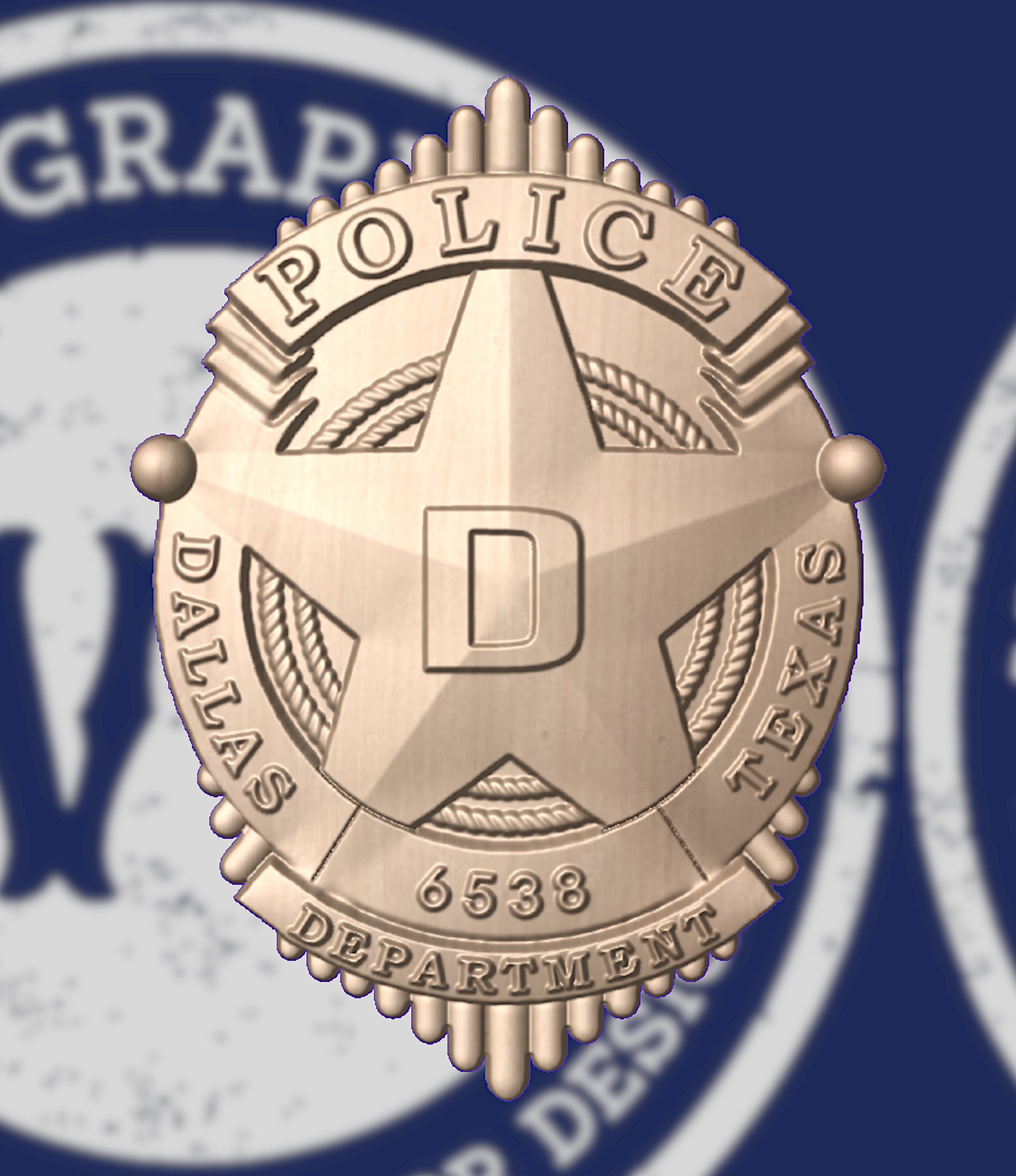 Police Department Badge 3D STL Model for CNC Routers & 3D Printers - Etsy