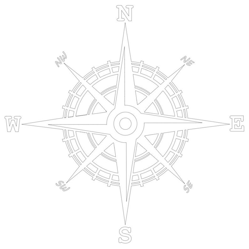 Compass Vector Cut File for CNC Routers, Lasers, Cricut, Sublimation - Etsy
