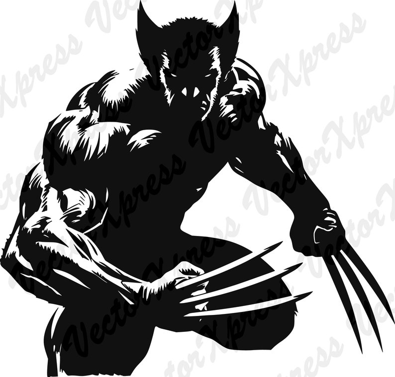 Superhero Silhouette Cut Files: Vector Graphic, Multiple Formats, High ...