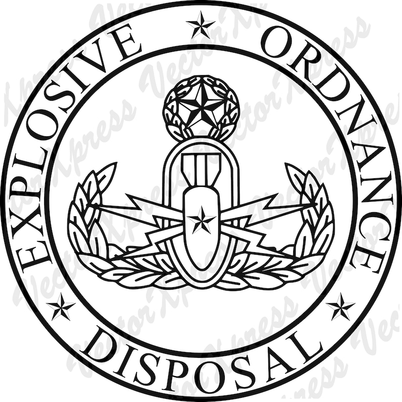 US Military Master EOD Insignia Silhouette Cut Files: Vector Graphic ...