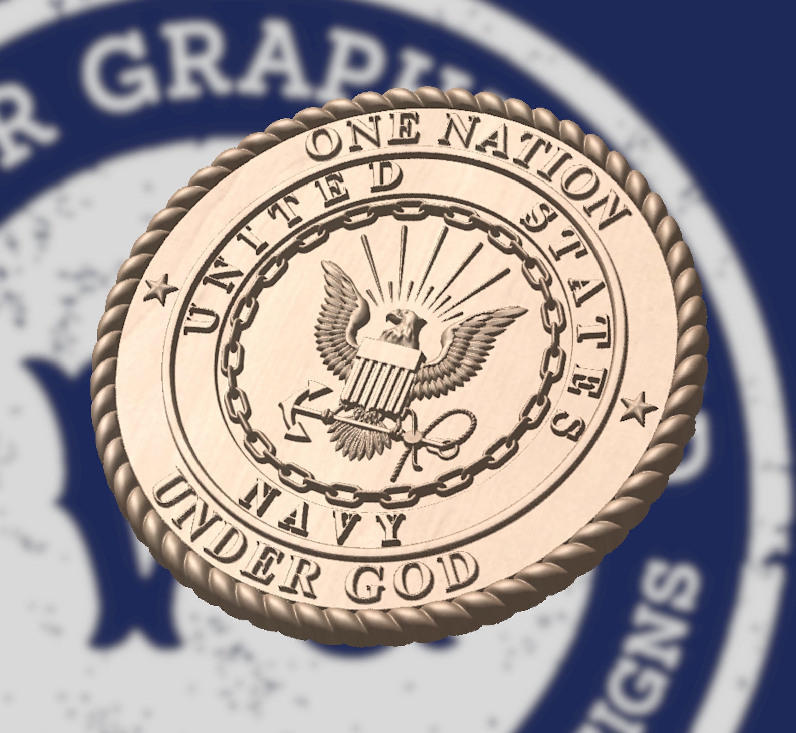 US Military Seal 3D STL Model for CNC Routers & 3D Printers - Etsy