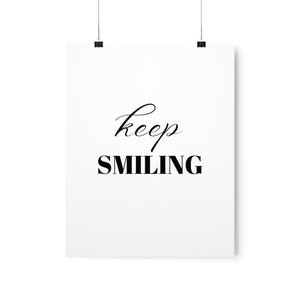 Keep Smiling, Wall Art, Unframed Print Home/office Decor - Etsy