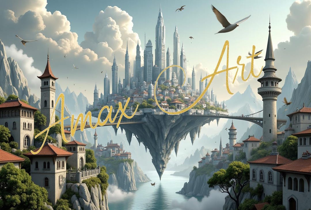Sky Metropolis | Fantasy Digital Art (PNG File) - Etsy