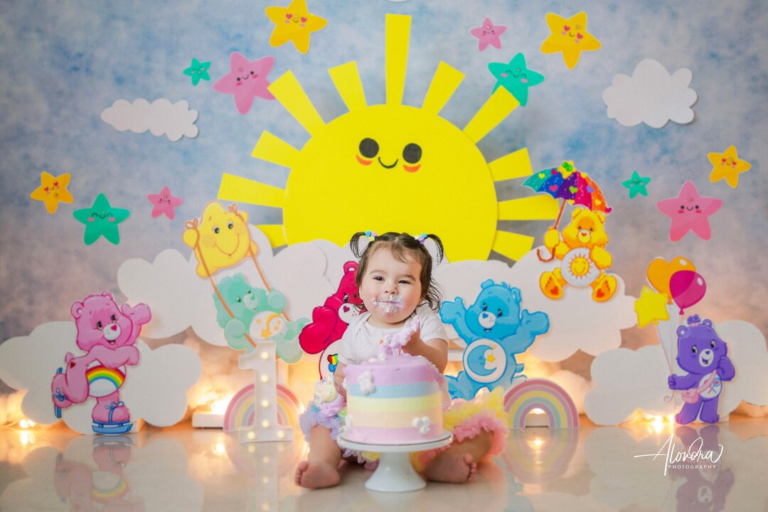 Care Bears-fabric Backdrop-alondra Backdrops - Etsy