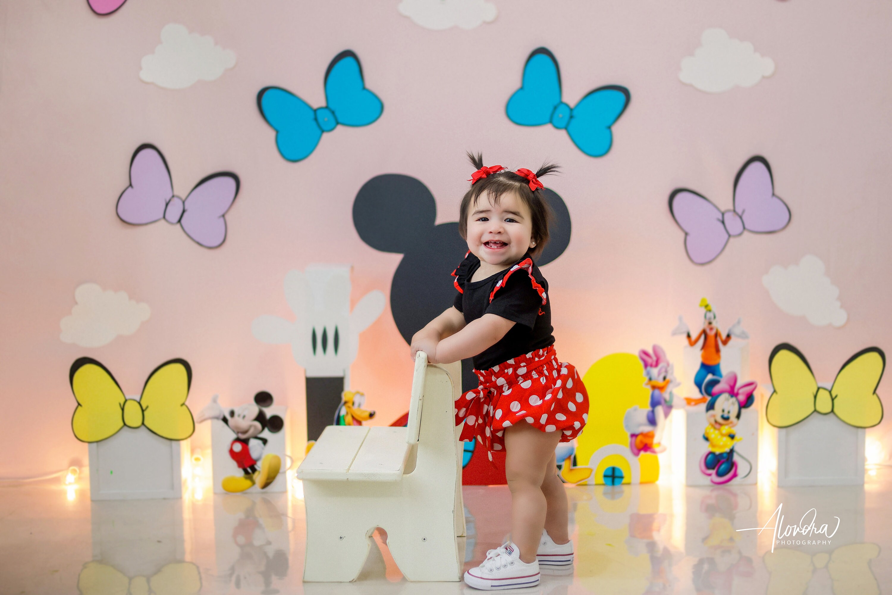 Minnie Mouse Clubhouse-fabric Backdrop-alondra Backdrops - Etsy