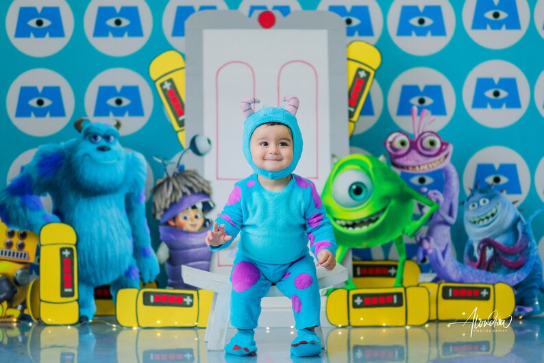 Monsters Inc-fabric Backdrop-alondra Backdrops - Etsy