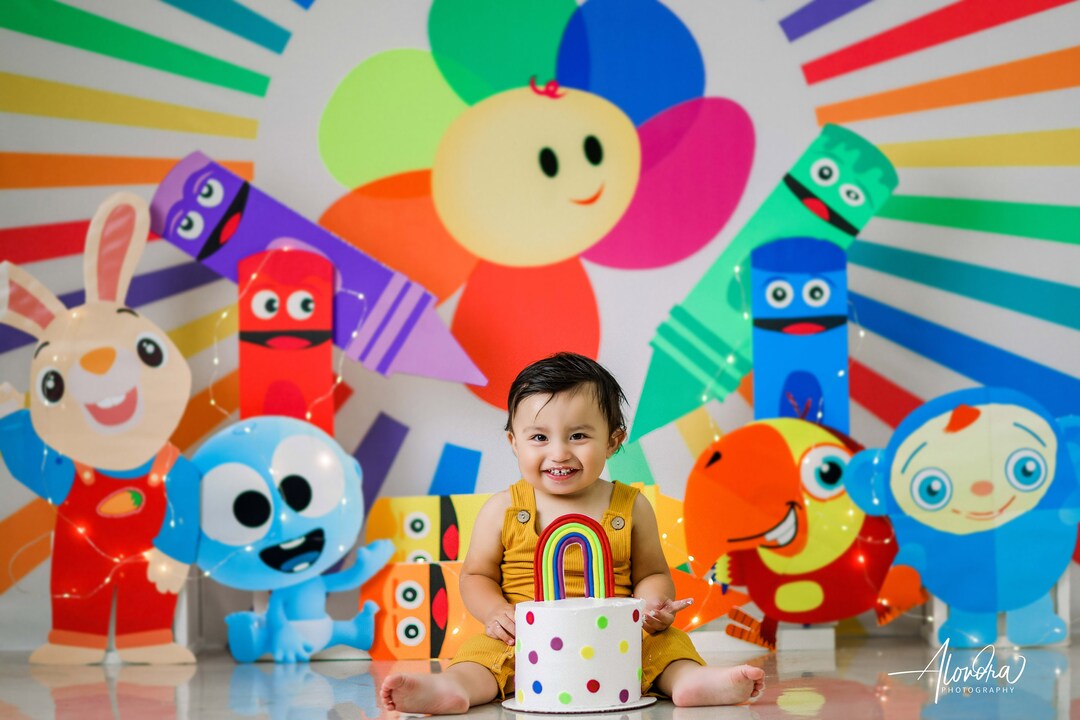 Baby TV First-fabric Backdrop-alondra Backdrops - Etsy