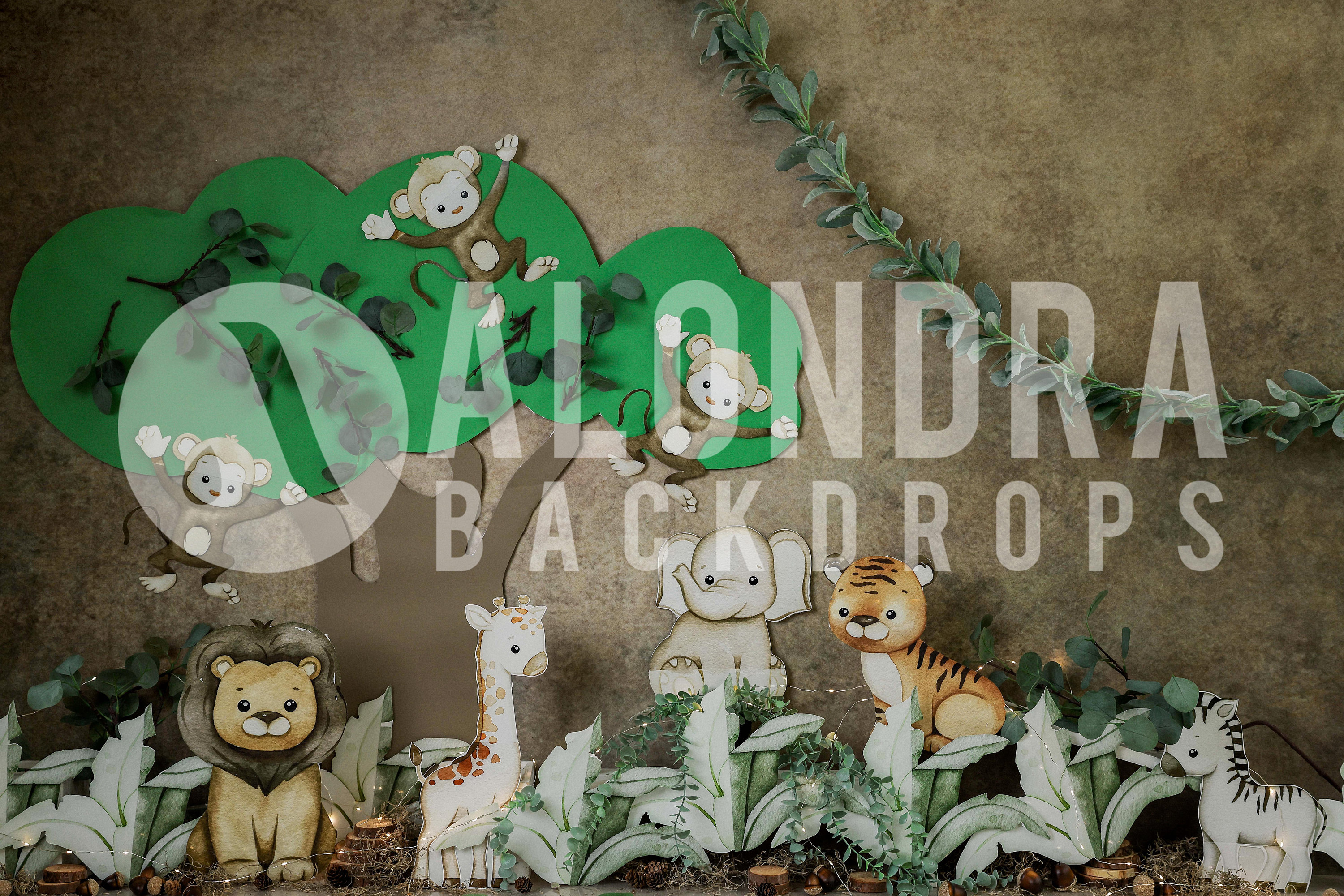 Boho Animal Safari-fabric Backdrop-alondra Backdrops - Etsy