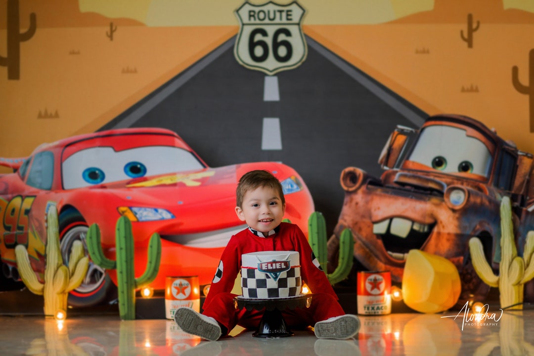 Cars-mc Queen-fabric Backdrop-alondra Backdrops - Etsy