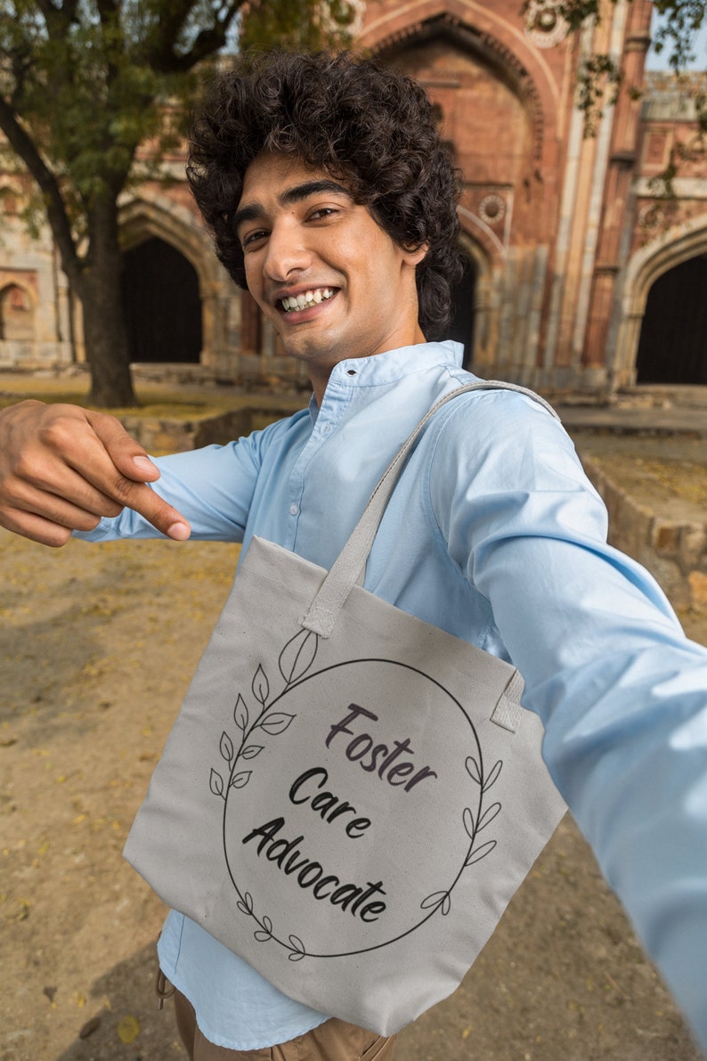 Foster Care Advocate Tote Bag - Gray, Foster Care Gift, Adoptive Family ...