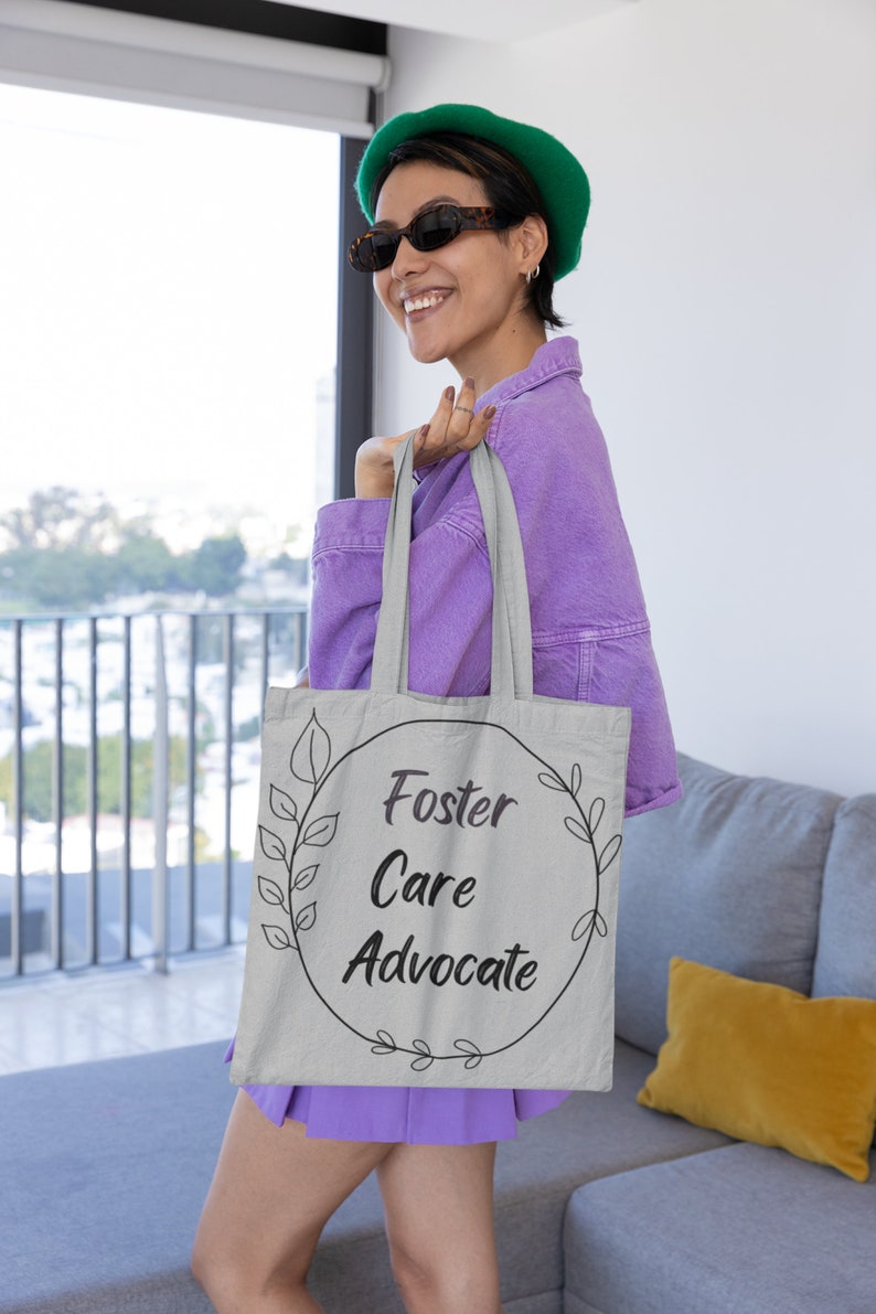 Foster Care Advocate Tote Bag - Gray, Foster Care Gift, Adoptive Family ...