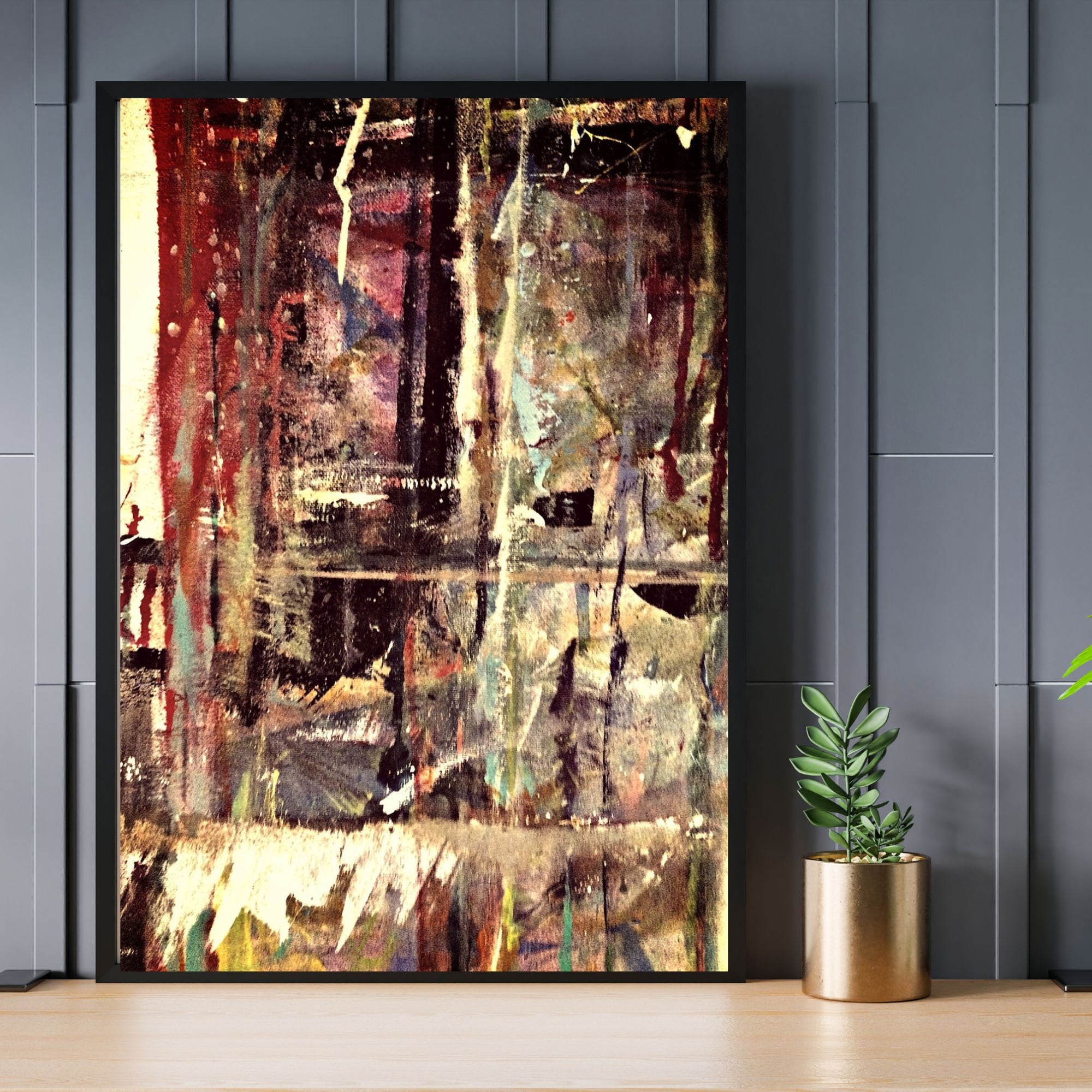 Abstract Art in Shades of Earth Tone - Etsy