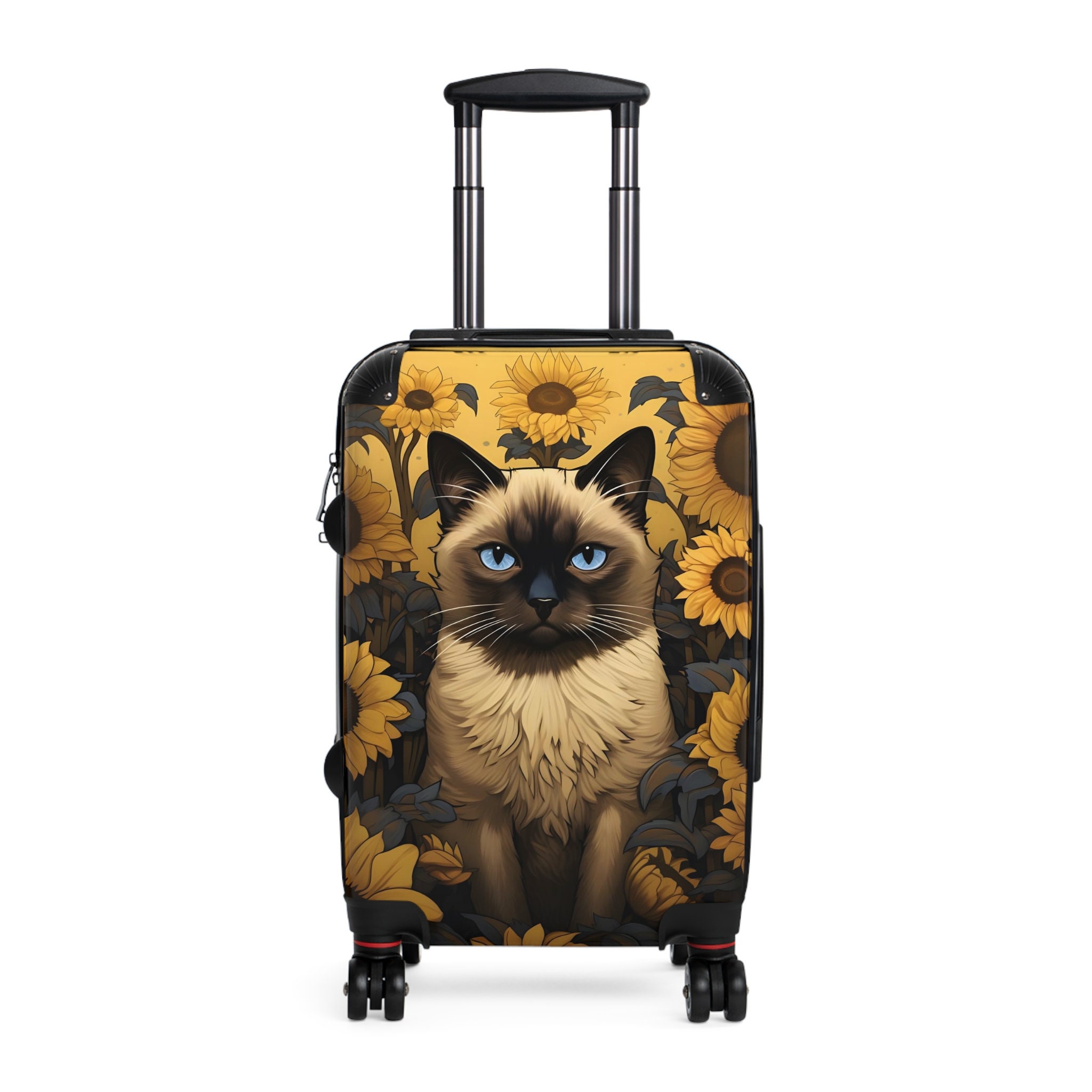 Siamese Cat and Sunflowers Suitcase - Etsy