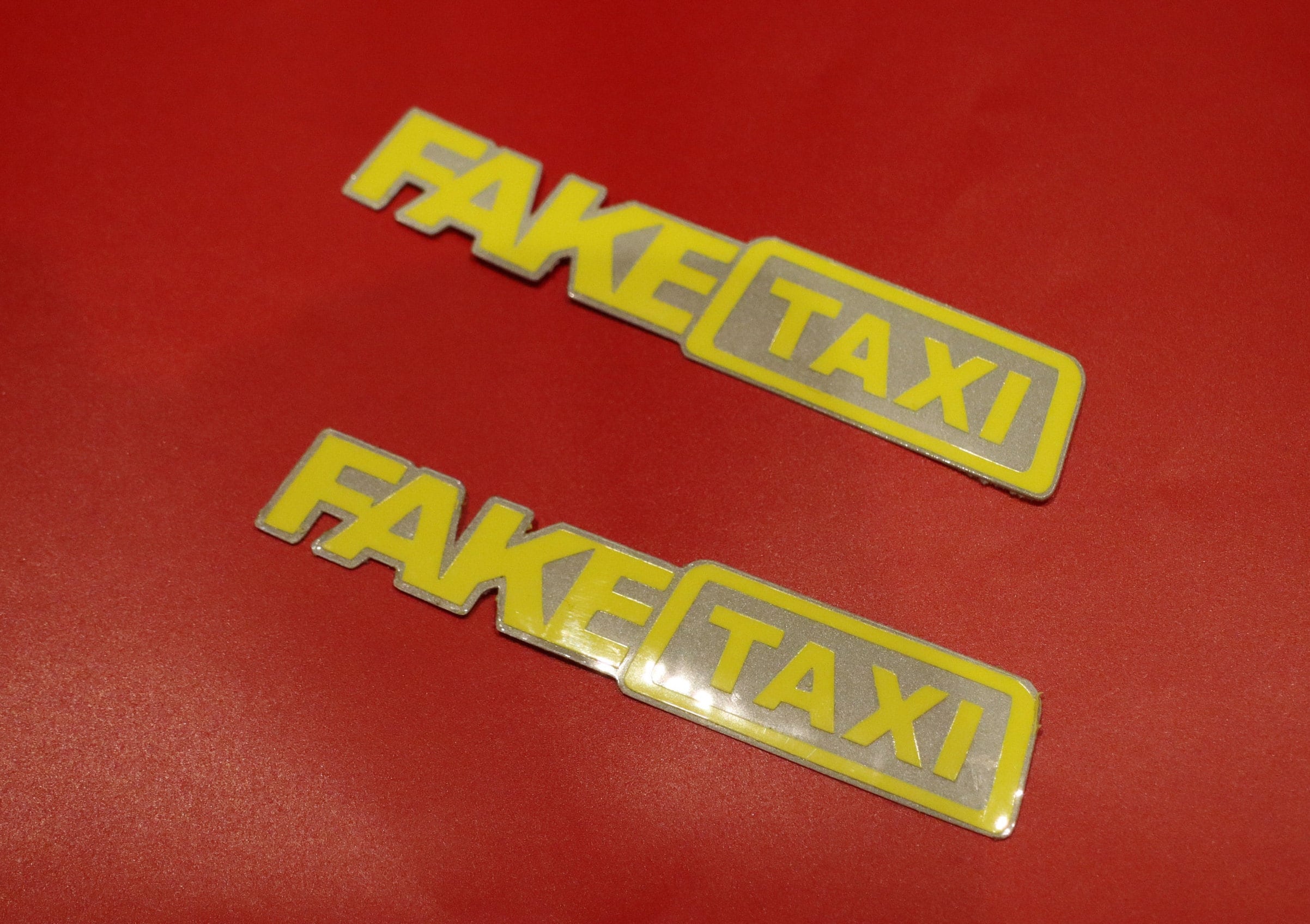 Reflective 3d Fake Taxi Decals 2x. Funny Decals - Etsy
