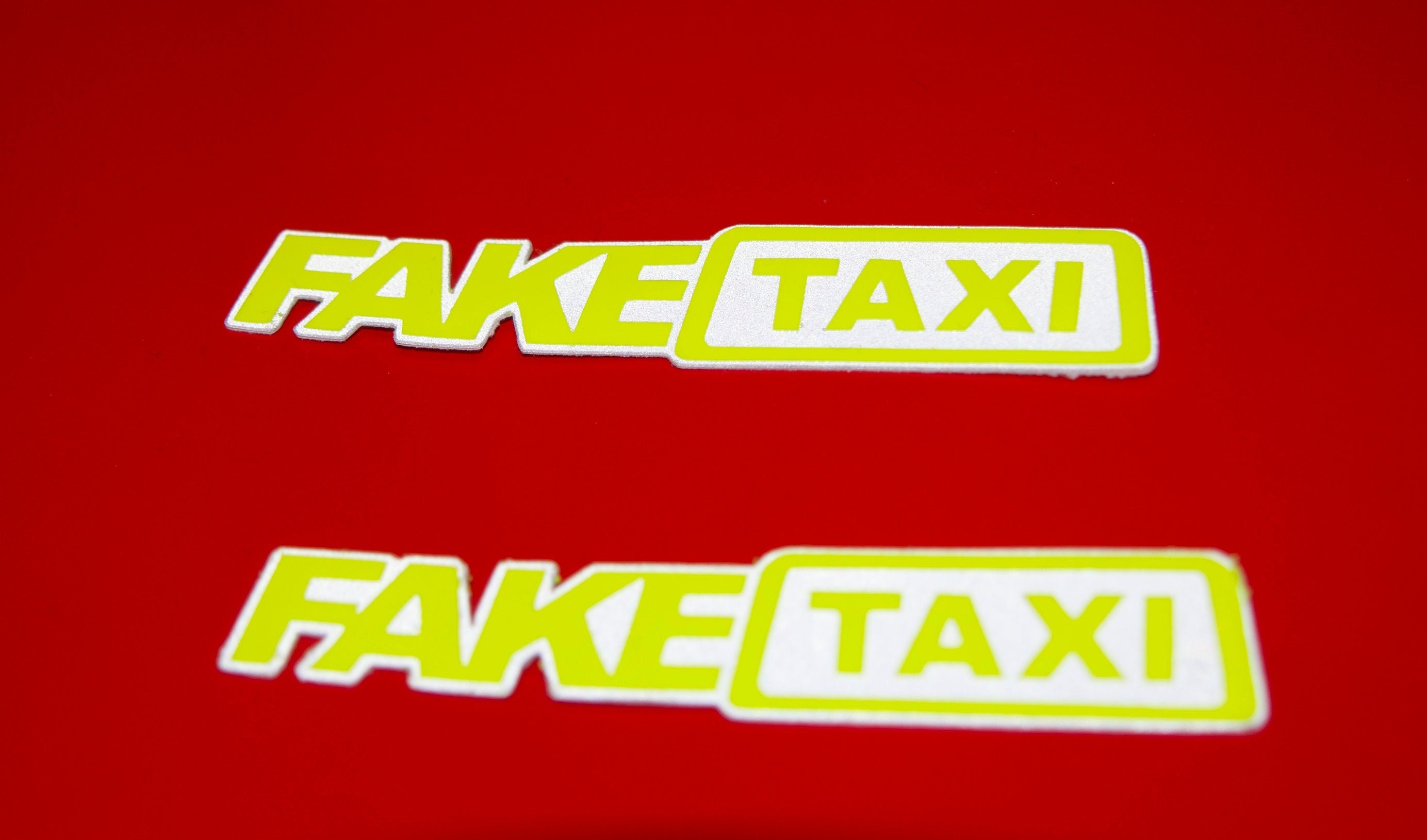 Reflective 3d Fake Taxi Decals 2x. Funny Decals - Etsy