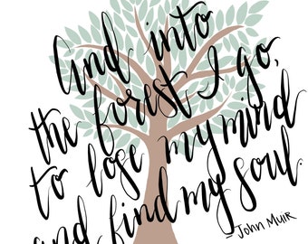 John Muir Nature Quote - Etsy