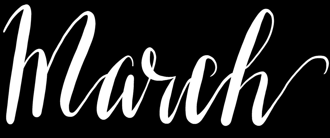 Months of the Year Digital Download WHITE Lettering - Etsy